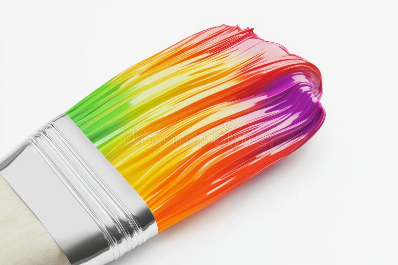 A Paint Brush and a Splash of Paint, an Advertisement for Paint, Stock ...