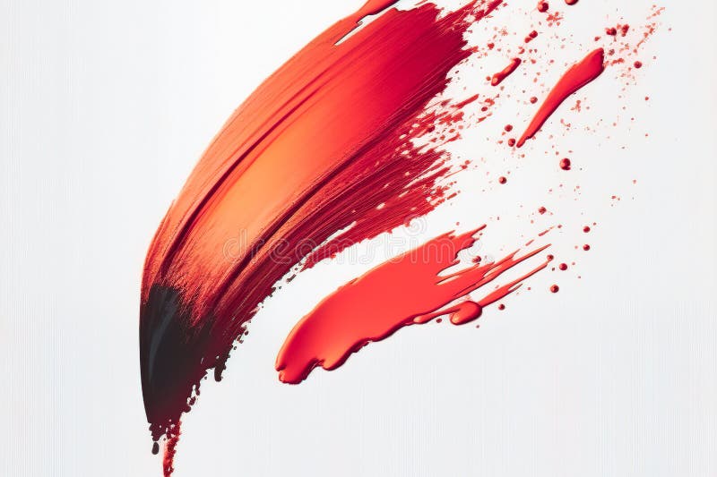 Paint Brush Stroke with Oil Paint Color Embossed 3D Texture on White ...