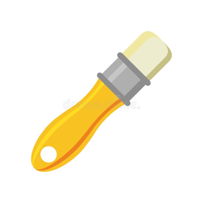 Paint Brush Tool Flat Style Icon Stock Vector - Illustration of repair ...