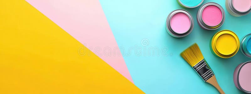 Paint Brush Top View. Selective Focus Stock Image - Image of equipment ...