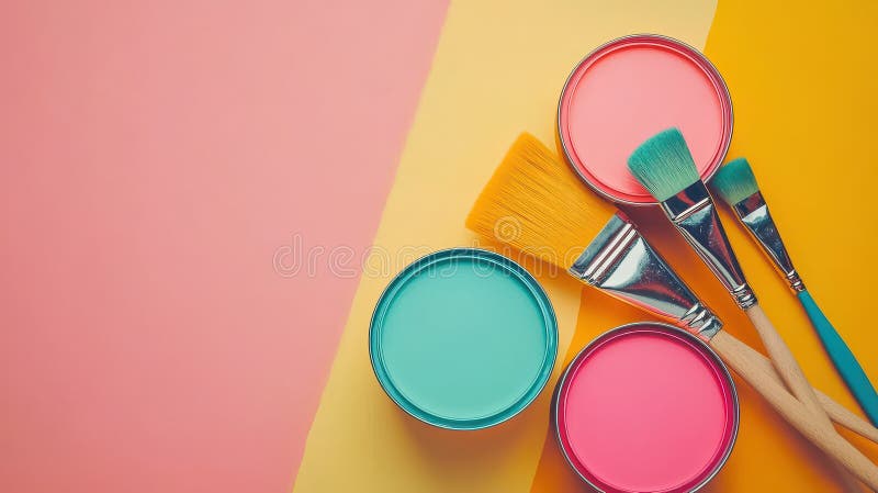 Paint Brush Top View. Selective Focus Stock Image - Image of draw ...