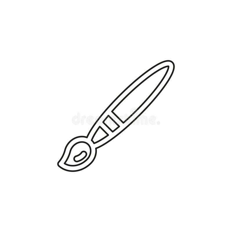 Paint Brush vector icon stock vector. Illustration of isolated - 155437441