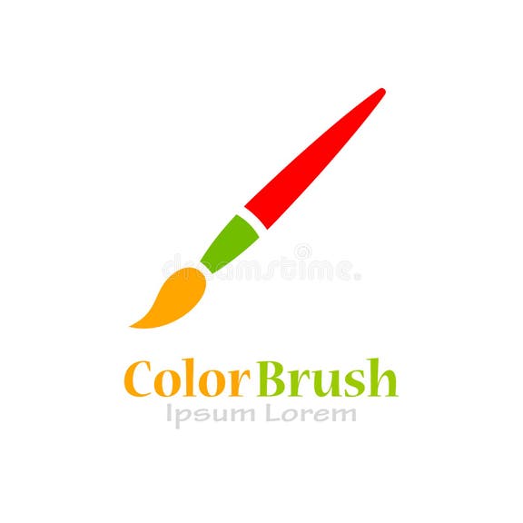 Paint brush vector logo stock vector. Illustration of design - 158080238