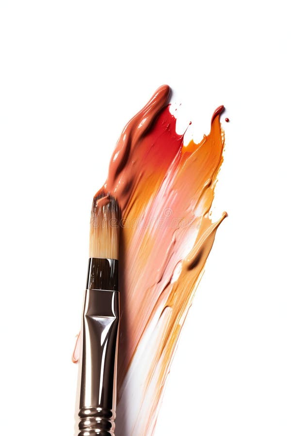 Paint Brush on White Background. Generative AI Stock Illustration ...