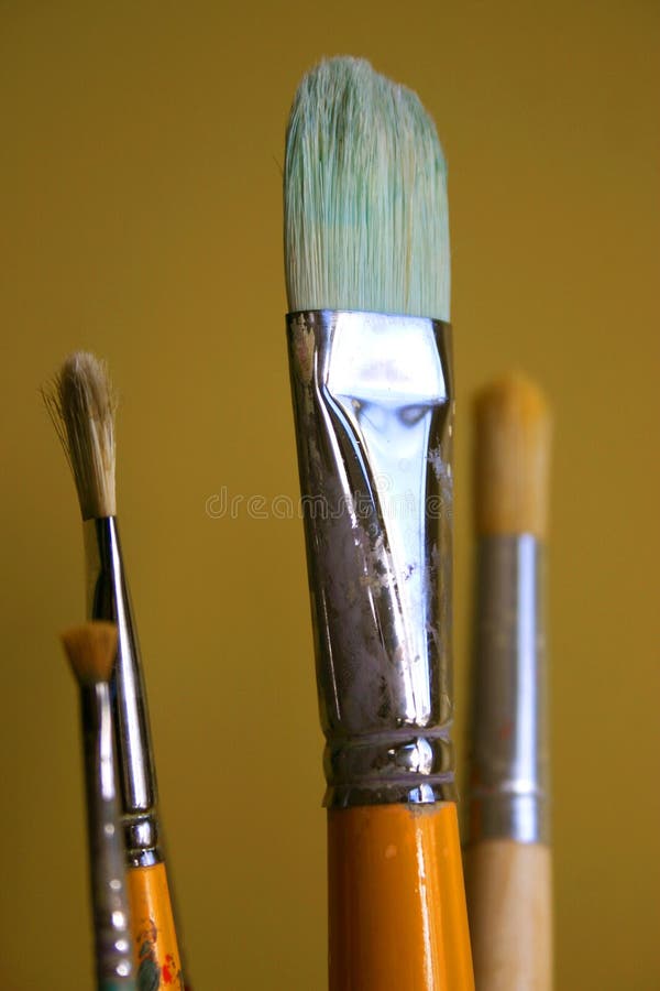 Paint brushes stock image. Image of tools, ruler, visuel - 748101