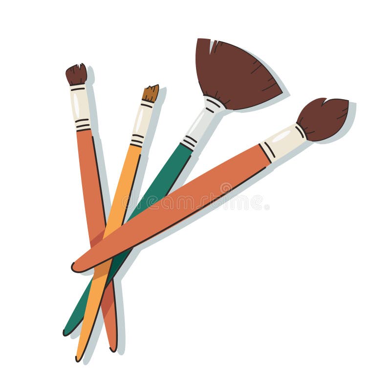 Paint Brushes for Drawing Vector Illustration Stock Vector ...