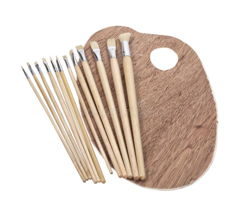 Paint Brushes and Palette stock photo. Image of tool - 19784824