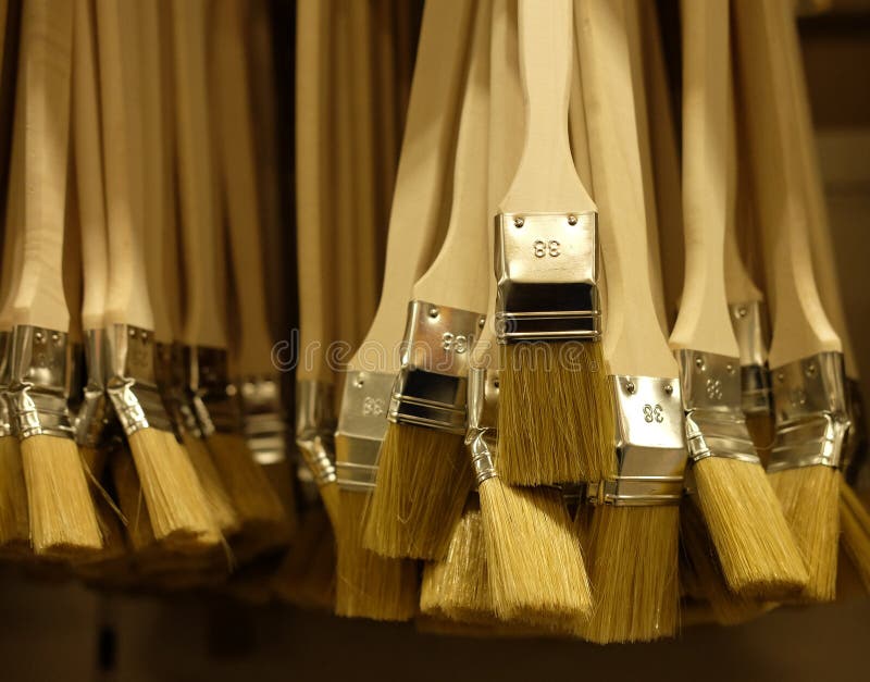 Paint Brushes for Repair in the Store Stock Image - Image of renovation ...