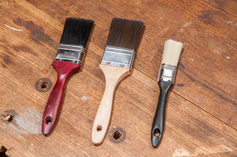 3 Paint Brushes stock photo. Image of instructions, paint - 31933238