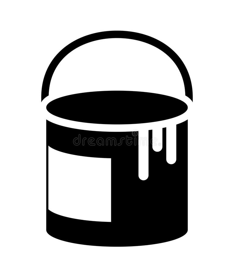 Paint Bucket Color Can Vector Icon Stock Vector - Illustration of paint ...