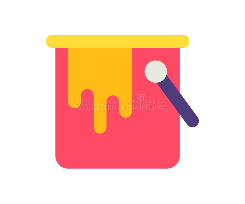 Paint Bucket Color Single Isolated Icon with Smooth Style Stock Vector ...