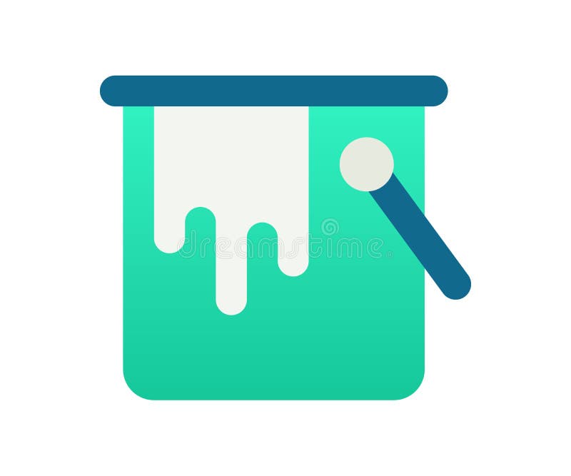Paint Bucket Color Single Isolated Icon with Gradient Style Stock ...