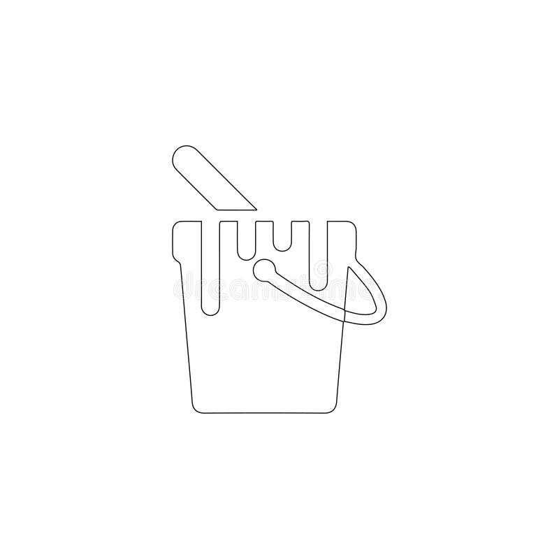 Paint Bucket. Flat Vector Icon Stock Vector - Illustration of ...