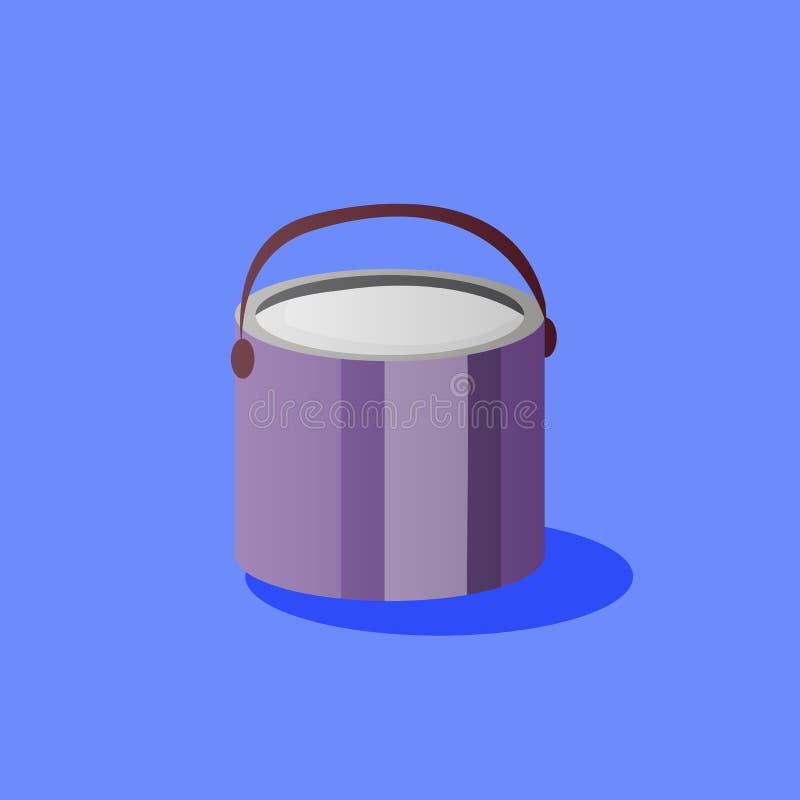 Paint bucket with handle stock vector. Illustration of brushes - 137613432