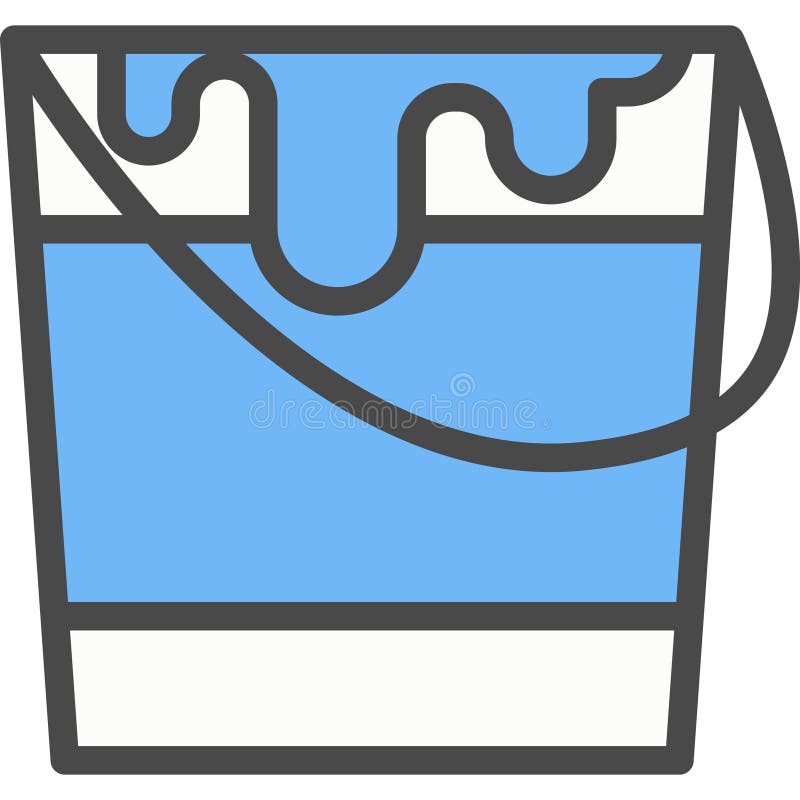 Paint Bucket Vector Icon Isolated Stock Vector - Illustration of icon ...