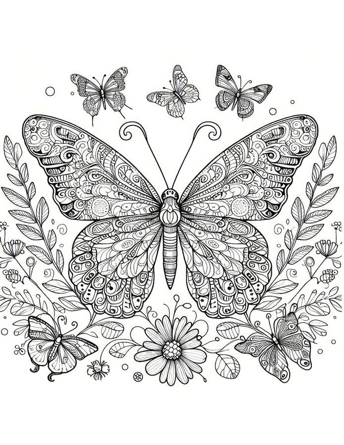 Paint a Butterfly stock illustration. Illustration of scheme - 310683143