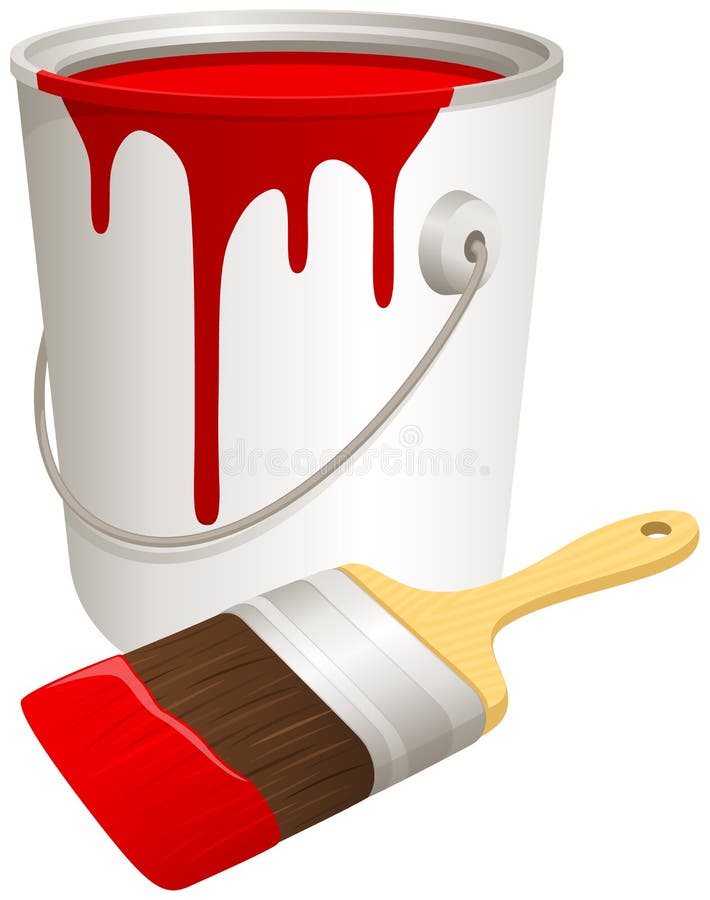 Red Paint Gallon Brush Stock Illustrations – 56 Red Paint Gallon Brush ...