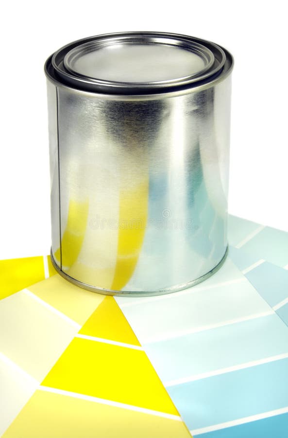 Paint Can and Color Samples Stock Image - Image of paint, color: 4599365