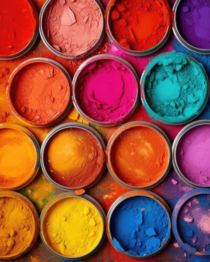 Paint Can with Colorful Paints. AI Generated Stock Illustration ...