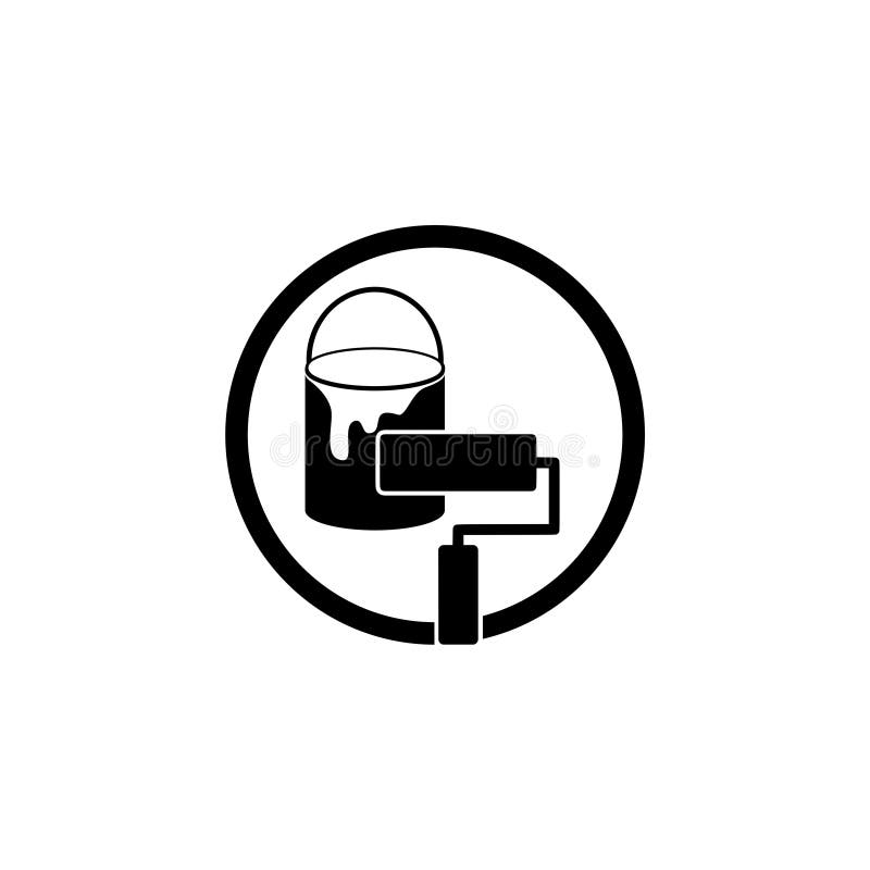 Paint Can Icon Isolated on White Background Stock Vector - Illustration ...