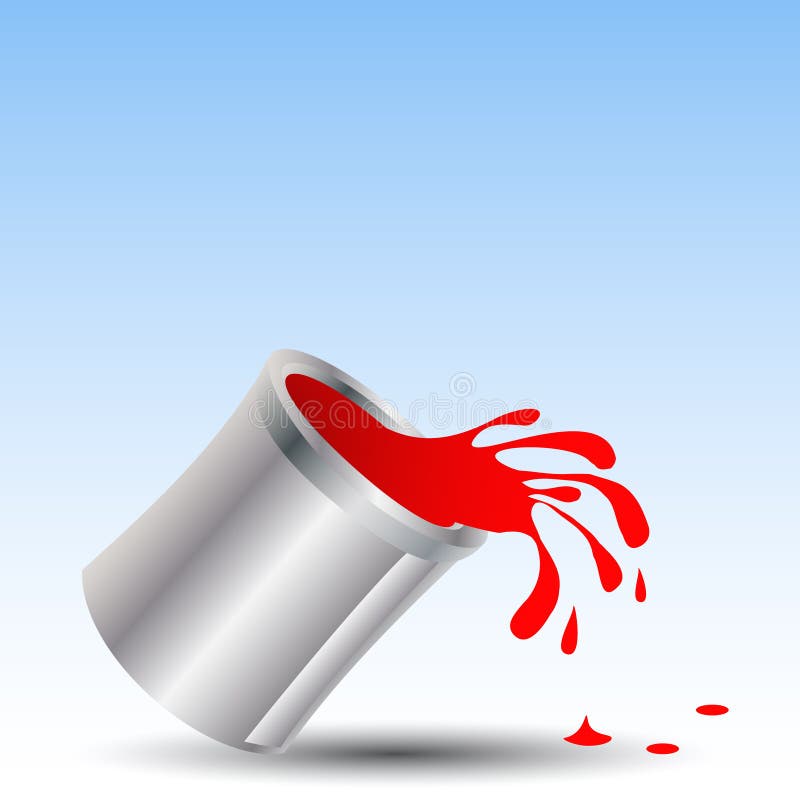 Paint Can Spill Clipart