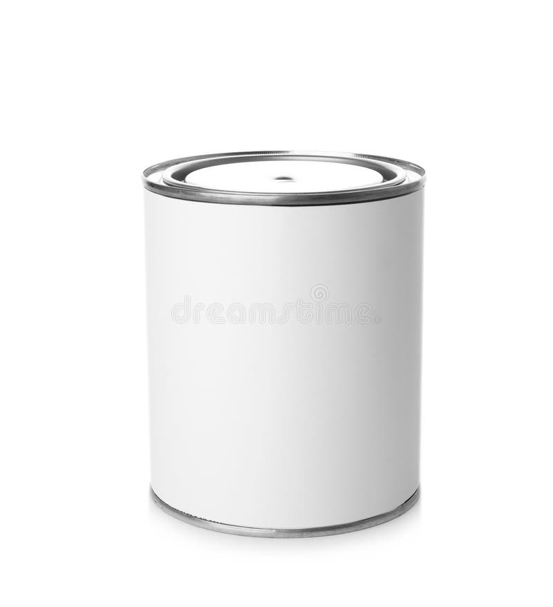 Paint Can on White Background. Stock Photo - Image of clean, isolated ...