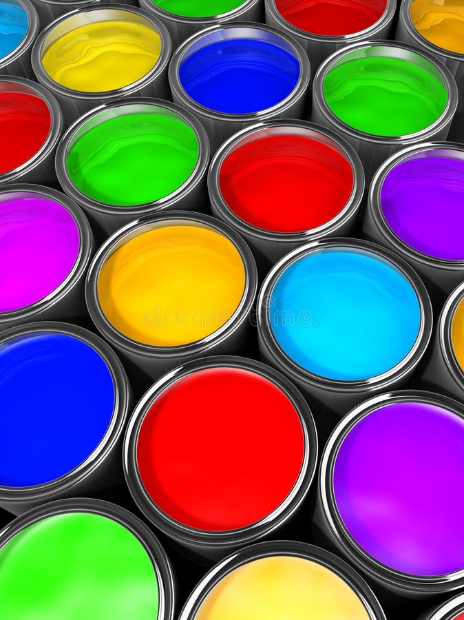 Paint cans 2 stock illustration. Illustration of concept - 5407261