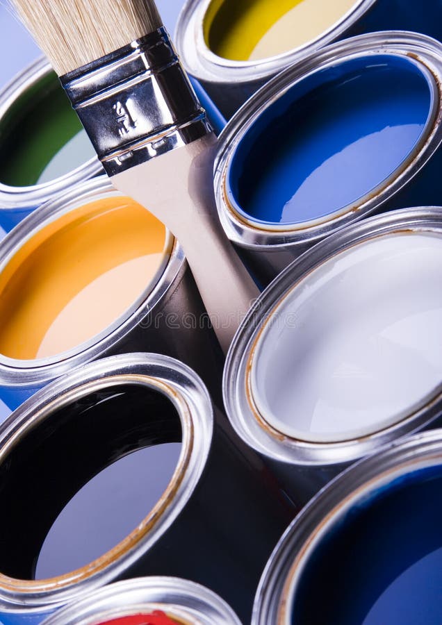 Paint and cans stock photo. Image of colourful, decorate - 2474850