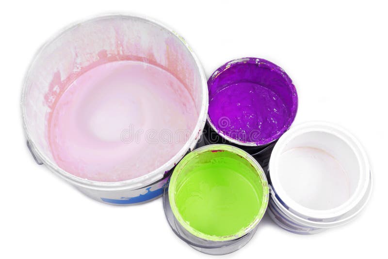 Paint cans isolated stock image. Image of interior, choice - 43979587