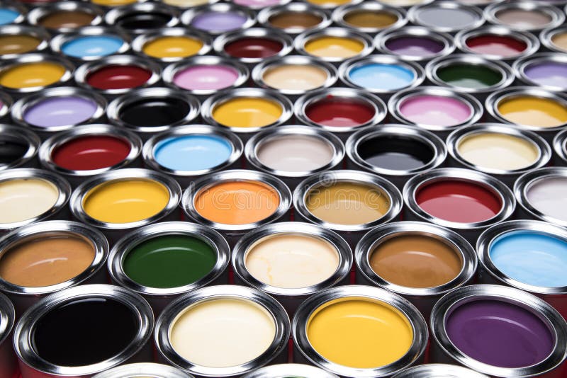 Paint Cans Palette, Creativity Concept Stock Photo - Image of color ...