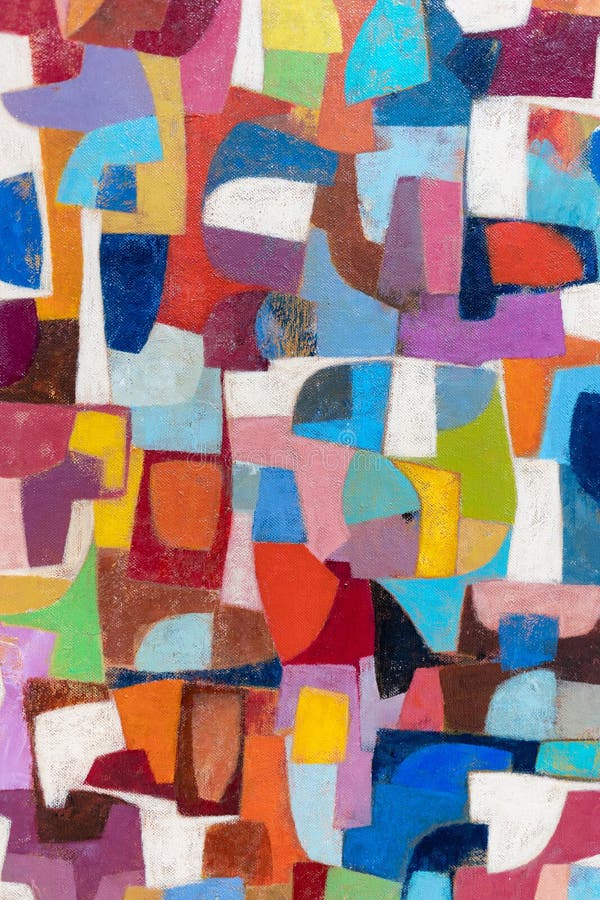 Paint on Canvas: Abstract Art in Multi Colors Hues - Background Stock ...