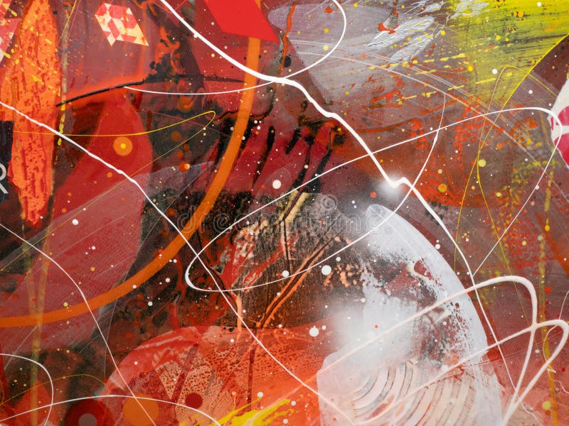 Paint on Canvas: Abstract Art in Multi Colors Hues - Background Stock ...