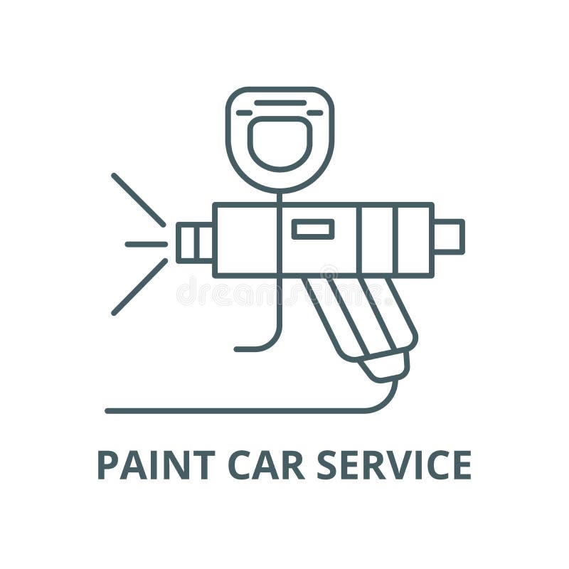 Paint Car Service Vector Line Icon, Linear Concept, Outline Sign ... Paint Car Service Vector Line Icon, Linear Concept, Outline Sign ...