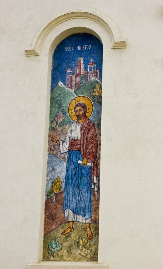 Paint on church wall stock image. Image of faith, outdoor - 45435557