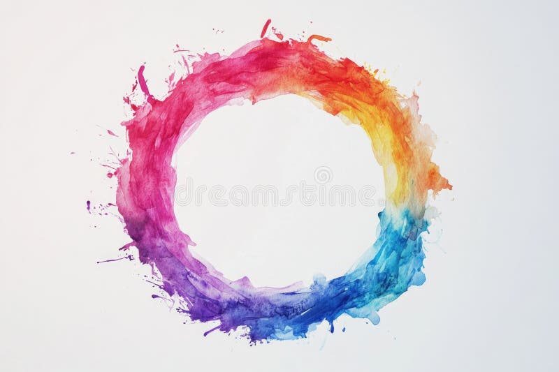 Paint Circle White Background Stock Image - Image of inspiration ...
