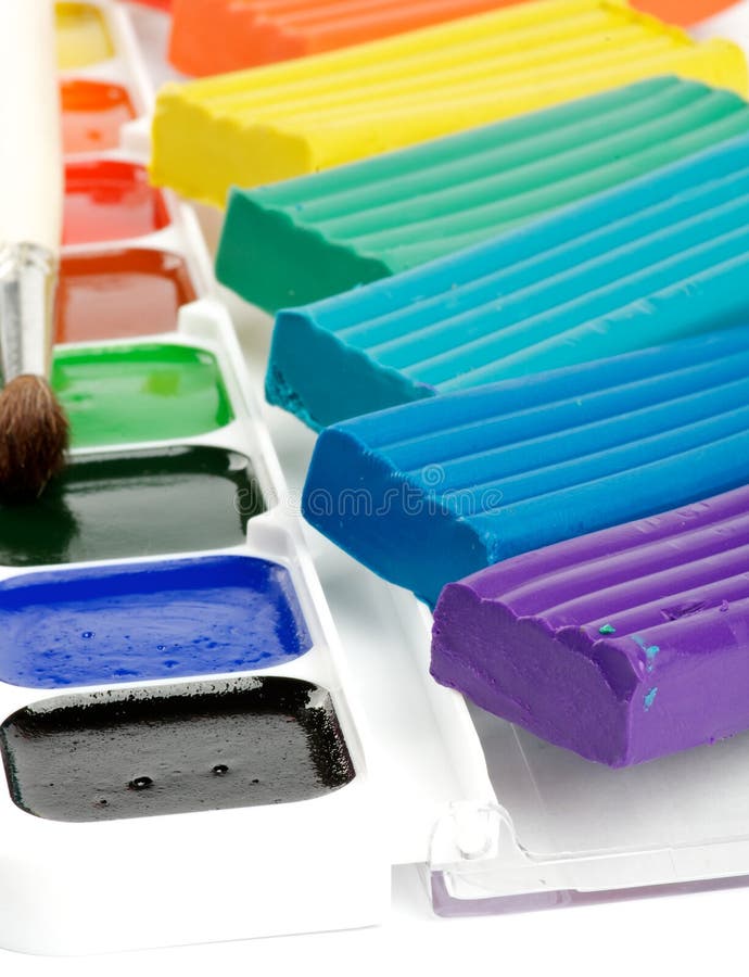 Paint and Clay stock photo. Image of white, plastic, watercolor - 26441344