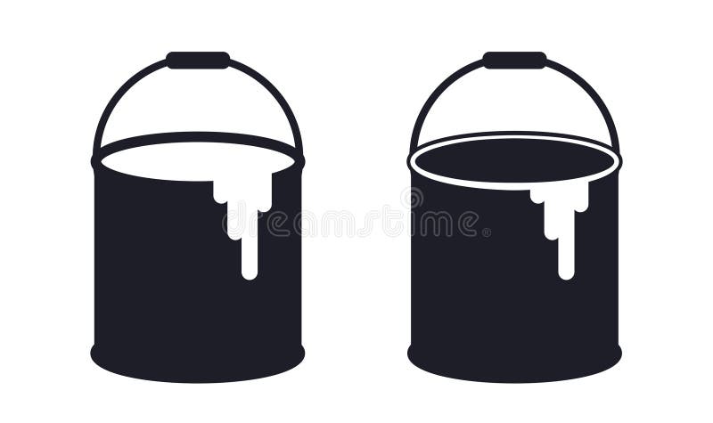 Paint Color Bucket Vector Icon Stock Vector - Illustration of home ...