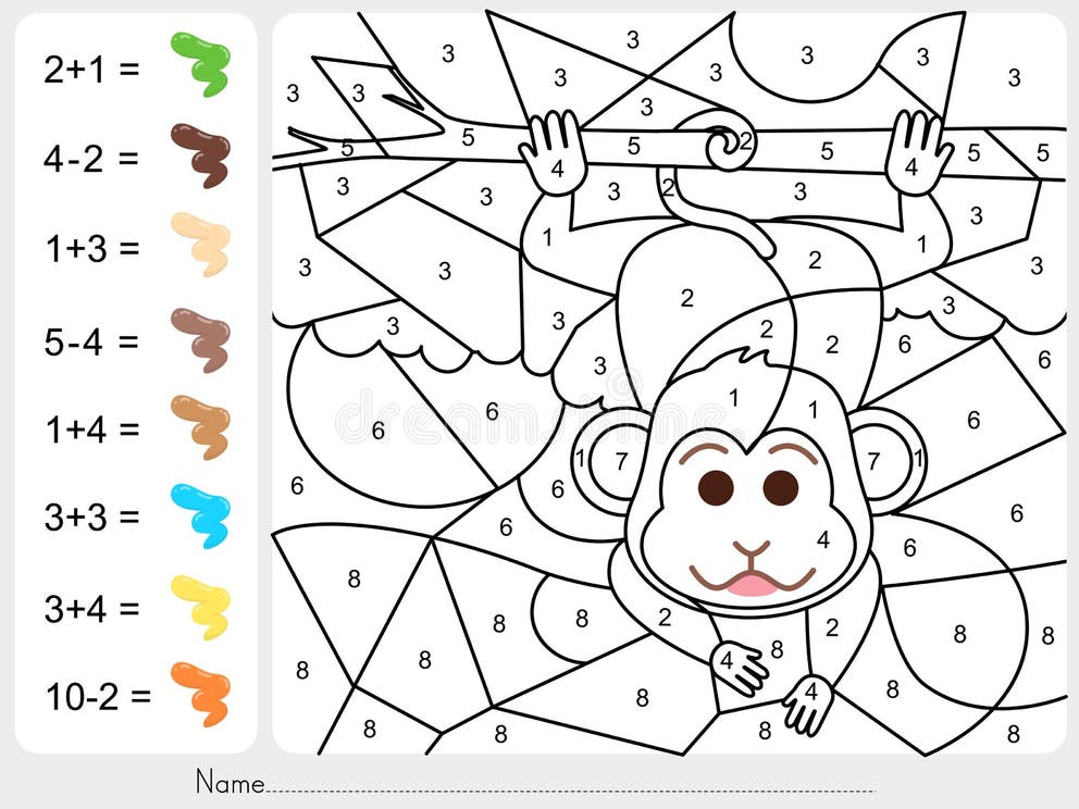 Paint Color Addition Subtraction Numbers Stock Illustrations – 23 Paint ...