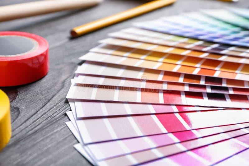 Paint Color Samples, Closeup Stock Image - Image of closeup, business ...