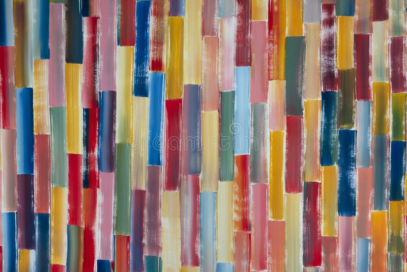 A Paint Colour Brush Wall with Multi Color Stock Photo - Image of ...