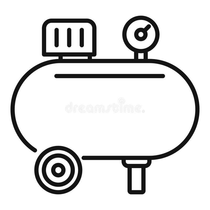 Paint Compressor Icon Outline Vector. Air Machine Stock Vector ...