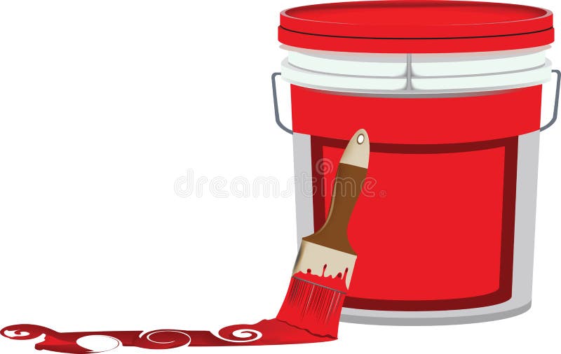 Paint container stock vector. Illustration of bucket - 75074725