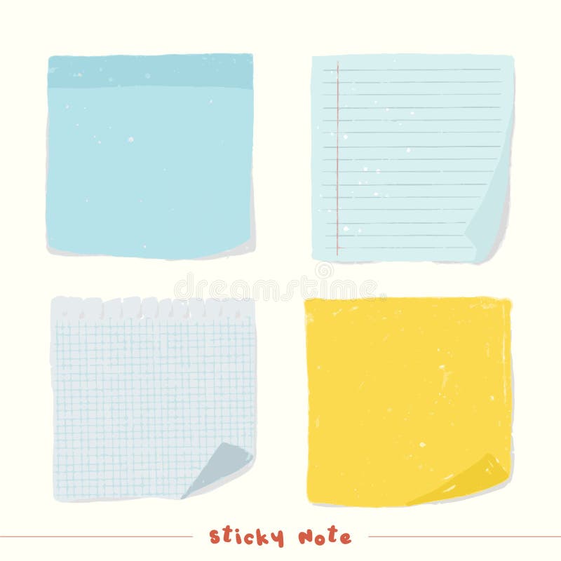 Cute Sticky Notes Stock Illustrations – 1,516 Cute Sticky Notes Stock ...
