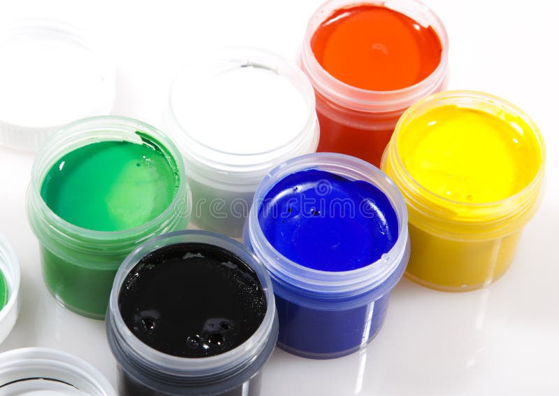 Paint of different colors stock photo. Image of sated - 18775084