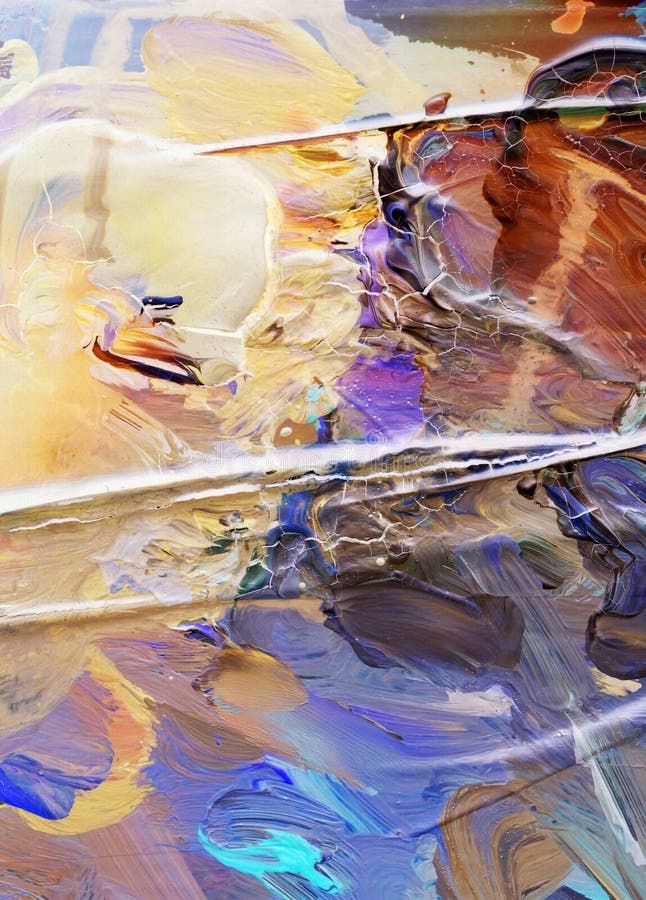 Paint Diffusion Texture, Artist`s Palette. Cosmic Clouds, Color ...