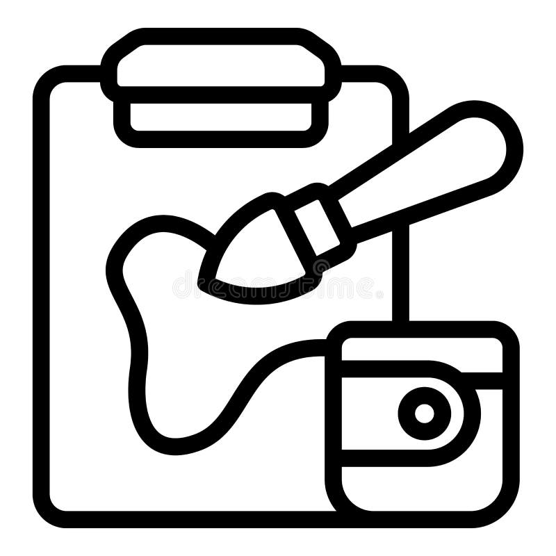 Paint Draw Icon Outline Vector. Art Studio Stock Vector - Illustration ...