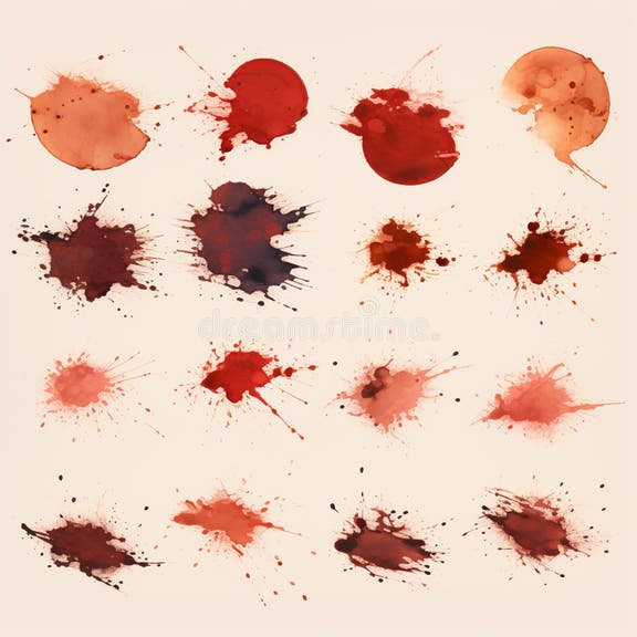 Paint Drips on White Background with Grunge Textures Stock Illustration ...