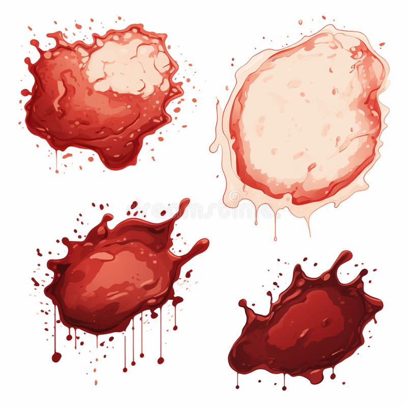 Paint Drips on White Background with Grunge Textures Stock Illustration ...