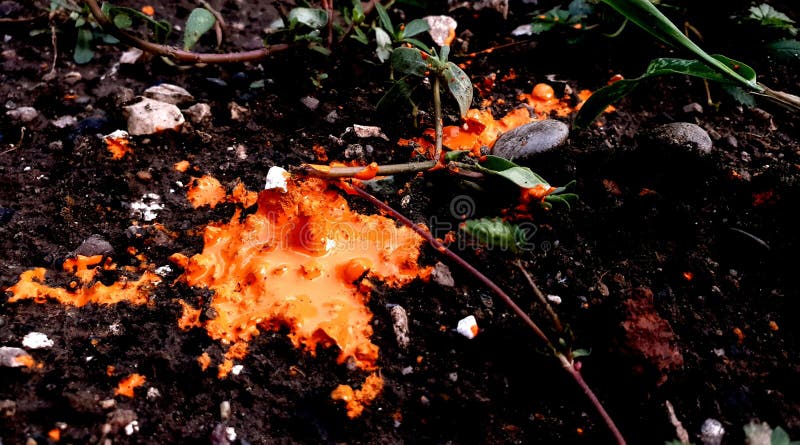 Paint drop on the ground stock photo. Image of food - 193047052