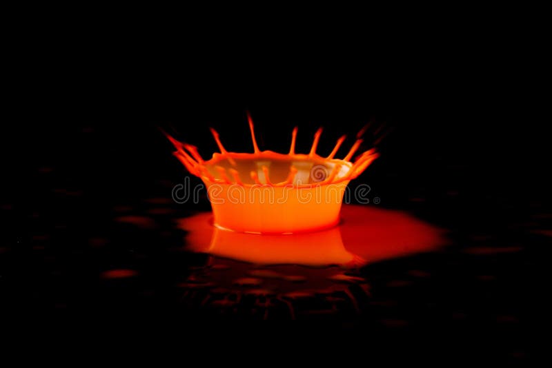 Paint Drop Splashing on Black a Background Stock Photo - Image of ...